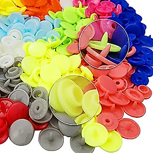 TmppDeco Plastic Snaps with Snap Pliers, 460 Sets 24-Colors Snap Buttons for Sewing, Snap Fasteners Kit for Sewing, Clothing, Crafting