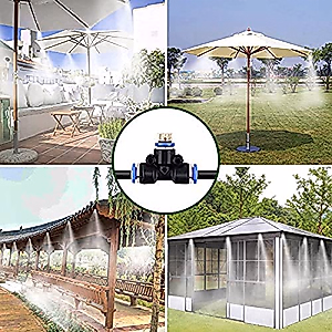 Trampoline Misting System, Garden Mister System, Outdoor Parasol Misting, DIY Greenhouse Misting System, for Patio, Garden, Lawn, Greenhouse,6m,Tranquillity69