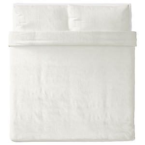Ikea Ofelia VASS Duvet Cover and Pillowcases, King, White