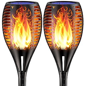 Balight Solar Torch Lights, 43in 96 LED Waterproof Flickering Flames Solar Lights Outdoor Landscape Decoration Lighting Dusk to Dawn Auto On/Off Security Torch Light for Patio Garden Yard Driveway