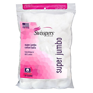 Swisspers Cotton Balls Jumbo Plus Size, 70 Count