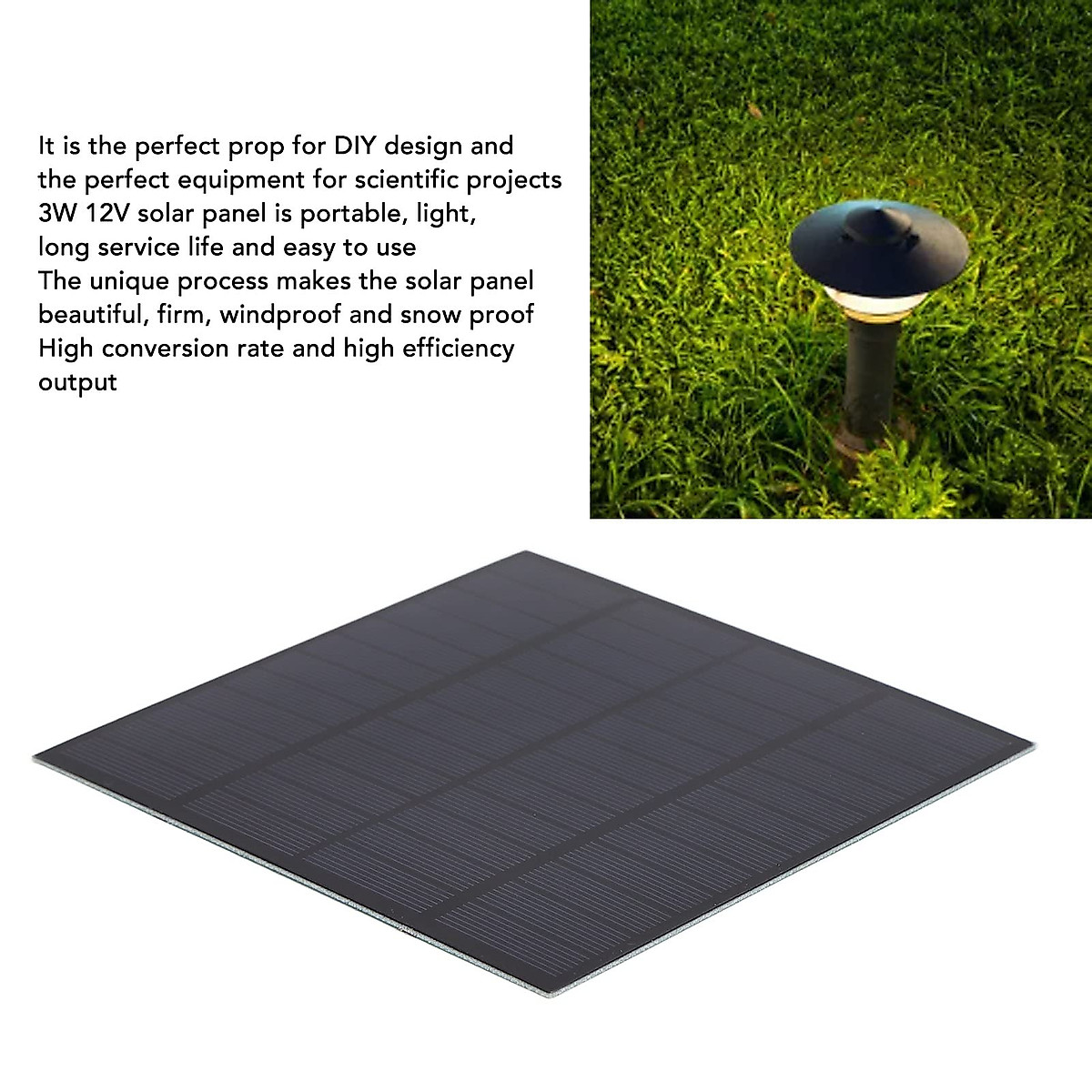 Mini Portable Solar Panel 12V 3W Small Polysilicon Solar Panel Cell Module Charger Outdoor DIY Solar Panel