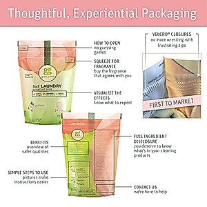 Grab Green 3-in-1 Laundry Detergent Pods, 24 Count, Fragrance Free, Plant and Mineral Based, Superior Cleaning Power, Stain Remover, Brightens Clothes