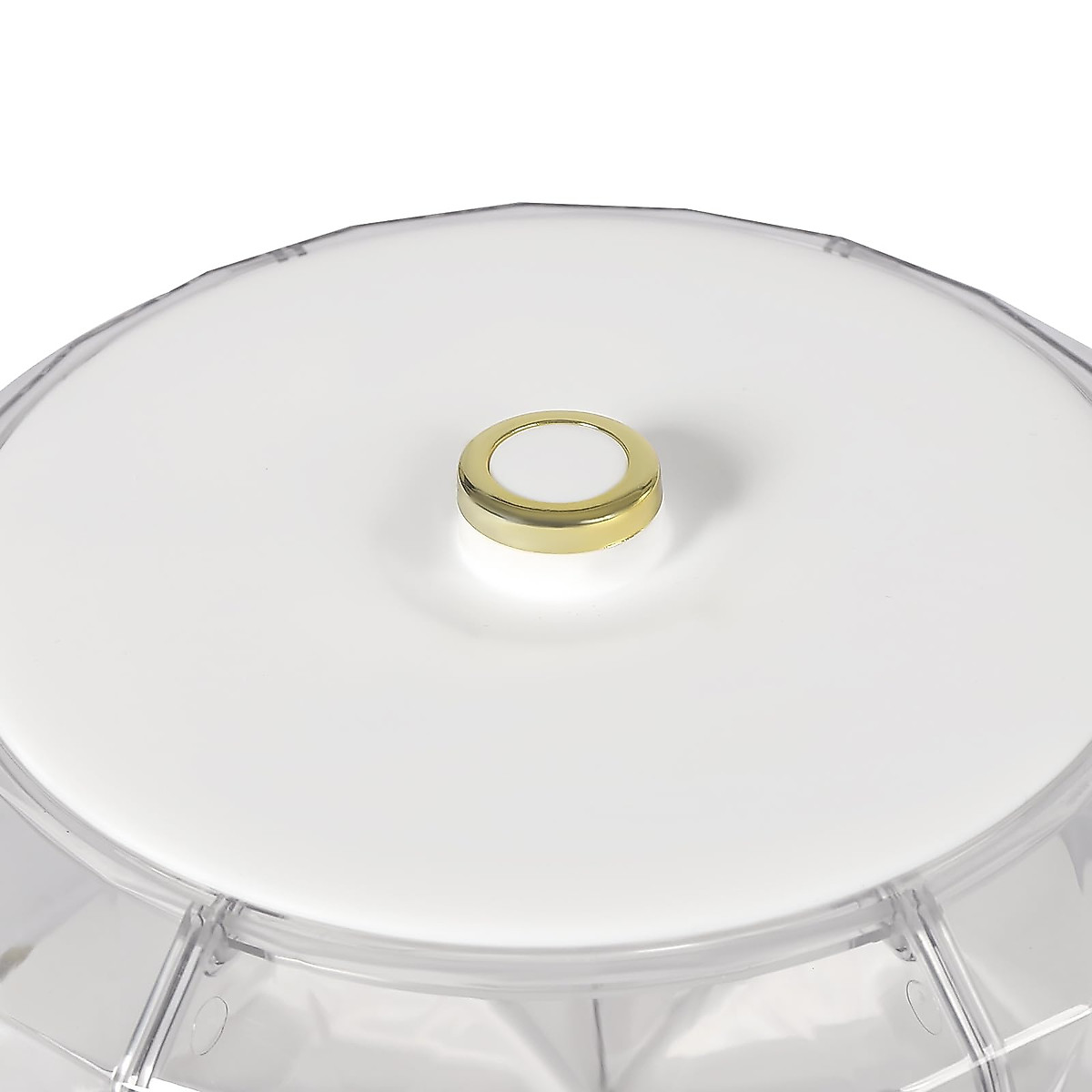 BuYouZaiLaa 6 Grids Grain Dispenser Rotatable Sealed Rice Food Dispenser Storage Bucket for Coffee Beans Dog Food Grains Dispenser White