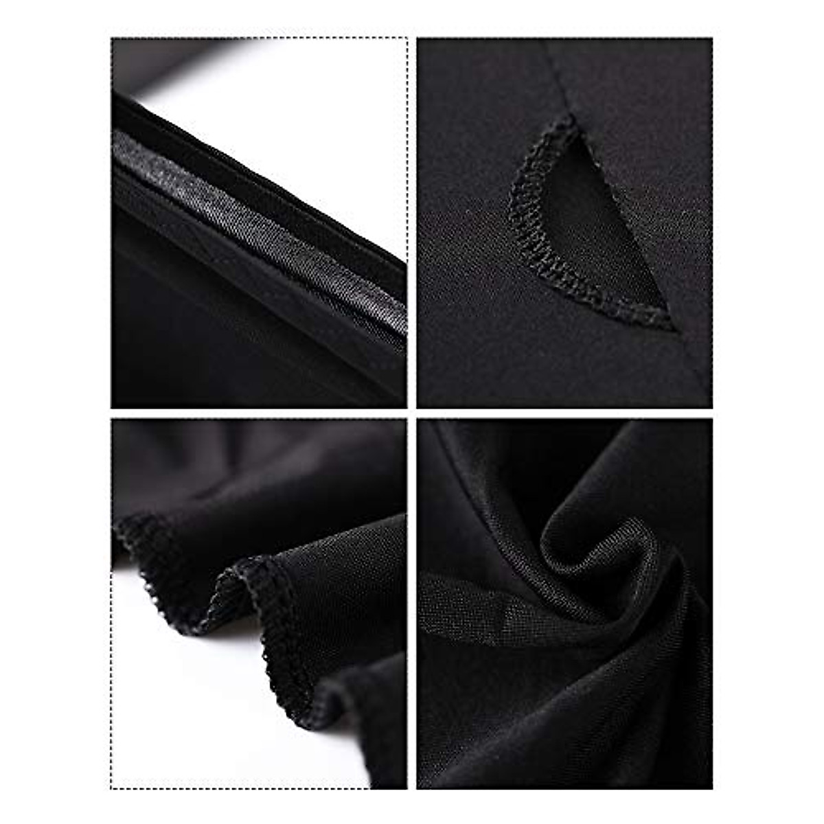 SATINIOR 4 Pieces UV Protection Cooling Shawl Sun Protection Arm Sleeves with Finger Hole(Black)