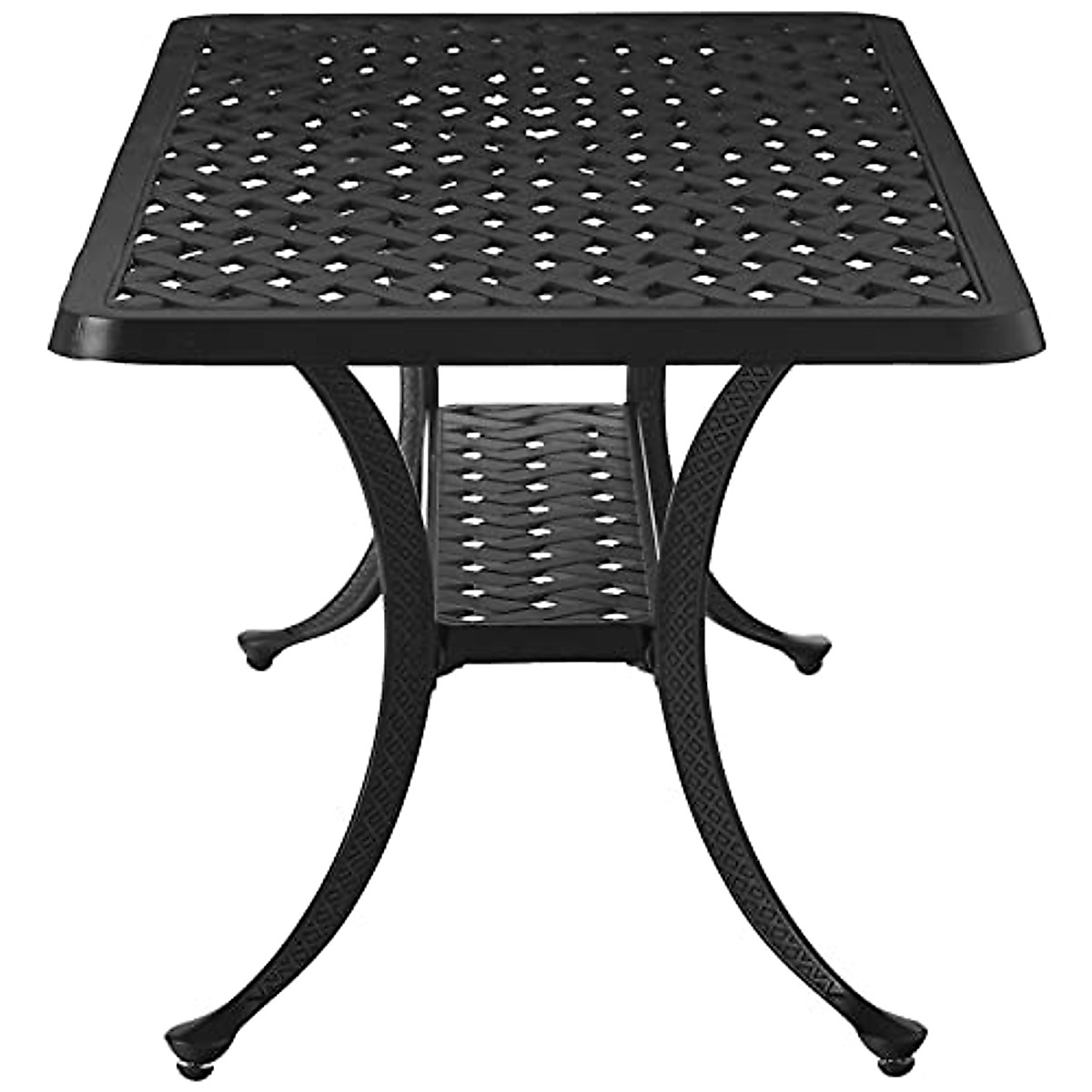 Crosley Furniture Sedona Solid-Cast Aluminum Outdoor Cocktail Table, Black