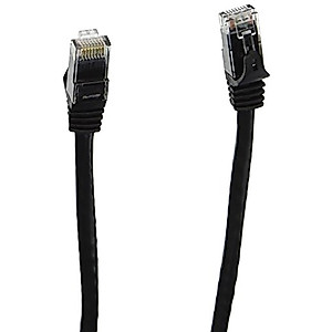 Monoprice - 109799 Flexboot Cat6 Ethernet Patch Cable - Network Internet Cord - RJ45, Stranded, 550Mhz, UTP, Pure Bare Copper Wire, 24AWG, 7ft, Black