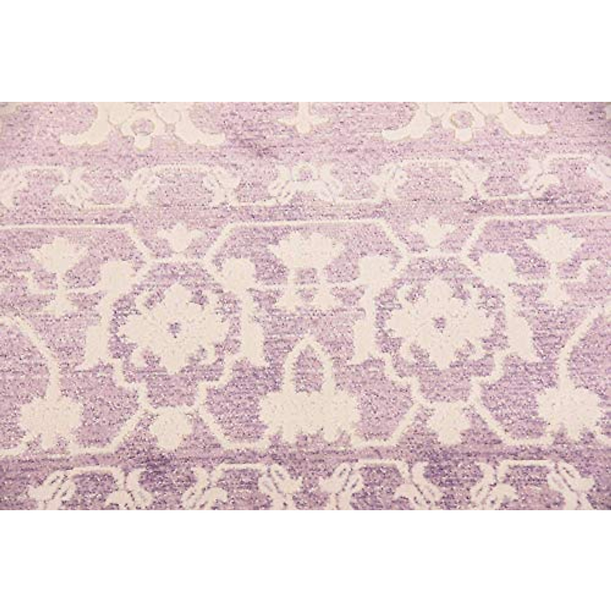 Unique Loom New Classical Collection Traditional Classic Intricate Design with Distressed Vintage Detail, Area Rug (9' 0 x 12' 0 Rectangular, Purple/ Ivory)