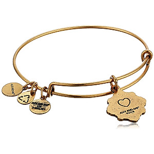 Alex and Ani Womens Because I Love You A18BILY08RG Goddaughter Charm Bangle Bracelet, Rafaelian Gold, Expandable
