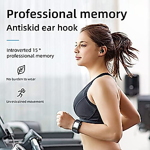 BWISUP Sports Bluetooth Headset, Wireless Headset with Headset Hook, IPX7 Waterproof Wireless Headset, 70 Hours Playing time, Noise Reduction Headset, Built-in Microphone Headset, for Fitness