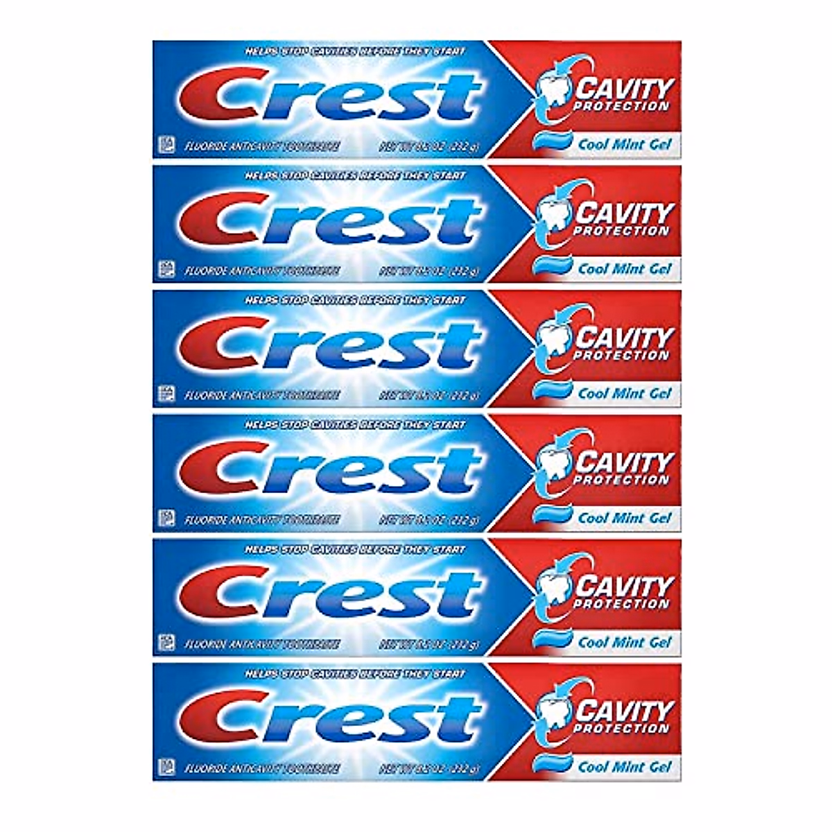 Crest Toothpaste Cavity Protection Cool Mint Gel (Pack of 6)