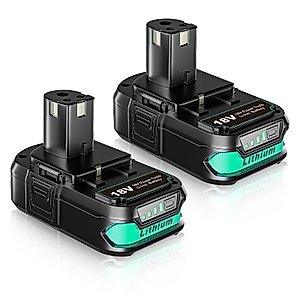 FERRYBOAT 3600mAh P102 Battery Replacement for Ryobi 18V Battery Lithium ion ONE + P103 P104 P105 P107 P108 P109 P190 P191 P122,2-Pack