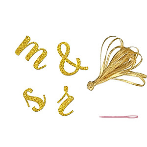 Maicaiffe Mrs ＆ Mrs Banner, Female's Bridal Lesbian Party Bunting Decor, LGBT Wedding Party Decoration Supplies, Gold Glitter