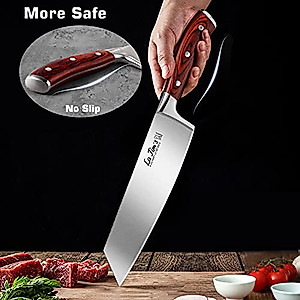 LaTim's Chef Knife 9 Inch Professional,Japanese Kitchen Cooking Knives with German High Carbon Stainless Steel 4116 and Ergonomic Handle