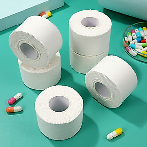 FOMIYES 6 Rolls Tape Athletic Tape pre wrap Gymnastics Tape Trans Tape Wrap Athletic Tape for Ankle Fabric Tape Athletic Tapes Wraps Joint Tape Knee Tape Hockey Cotton Seam