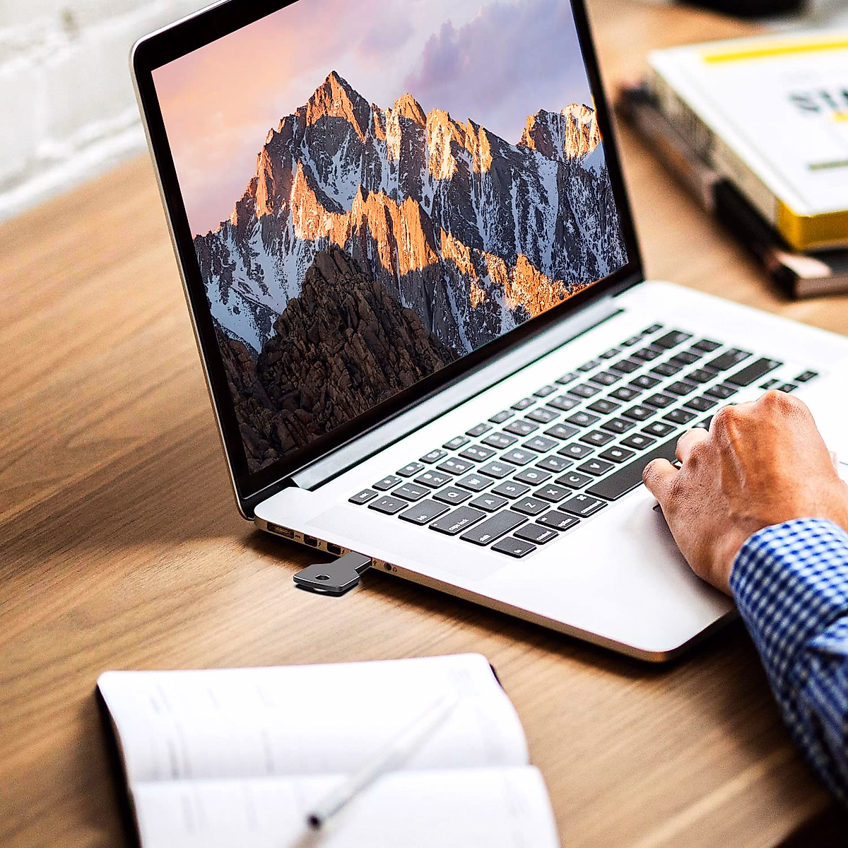 KOOTION 64GB USB Flash Drive, Metal Key Shaped 2.0 USB Memory Stick Pen Drive Black