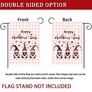 Spring Mothers Day Gnome Garden Flags for Outside 12x18 Double Sided Welcome Mom Vertical Garden Yard Flags Mother's Day Home Garden Decor Decorations