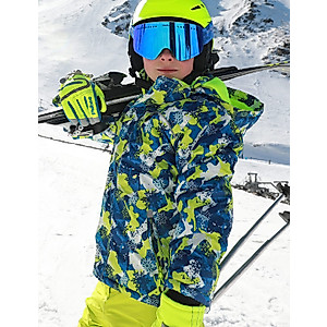 PHIBEE Big Boy's Waterproof Breathable Snowboard Ski Jacket Print1 6