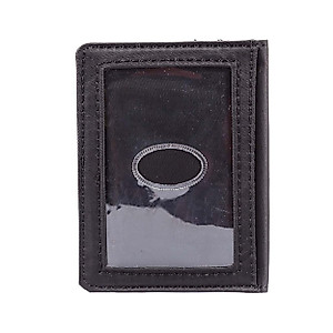 Big Skinny New Yorker Leather ID Slim Wallet, Holds Up to 24 Cards, Lightweight,Slim, Black