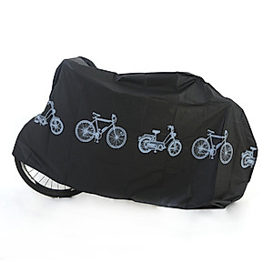 Mountain Road Bike Cover Waterproof Windproof Raincoat for Motorcycle , Black