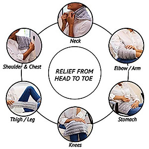 Microwavable Heating Pad Solutions Buddy - Moist and Large Heating Pad for Joints and Muscles Relief - Microwave Hot Pack Heat Pad for Cramps - Calming Chilled or Heated Pad Therapy - 1 Pack