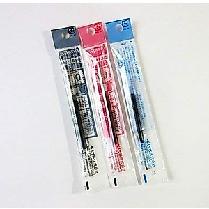 Pentel Refill Ink for EnerGel 0.7mm (XLR7) - Set of 3color / 10pcs : Black (6) + Red (2) + Blue (2)