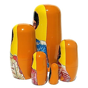 KaleaBoutique Collectible Beatles Nesting Doll Memorabilia Stacking Matryoshka Doll in Doll 5.75 Inches Tall