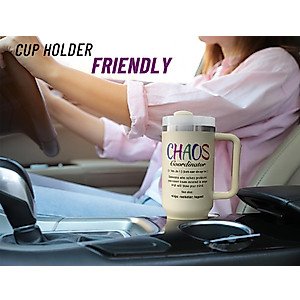 Thank You Gifts for Women, Chaos Coordinator Tumbler, Boss Lady Gifts for Women, Coworker, Mom, Manager, Teacher, Nurse, Birthday, Administrative Professional Day Gifts, 40oz Tumbler, Light Purple