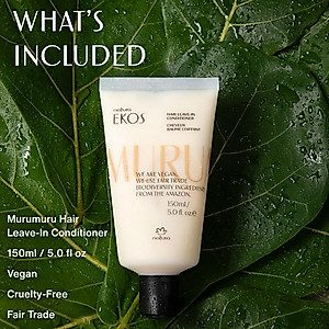 natura Murumuru Hair Leave-In Conditioner, 1.5 oz - Reconstructs Hair Fiber, Reduces Frizz, Detangles, and Repairs Split Ends, Vegan, Not Tested On Animals, Unisex, For Frizzy Hair