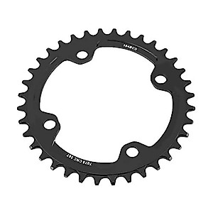 Alomejor Bike Chain Ring 32/34/36/38T BCD 104 Mountain Bike Steel Single Crank Chain Ring Repair Parts for Outdoor Cycling(32T Black)