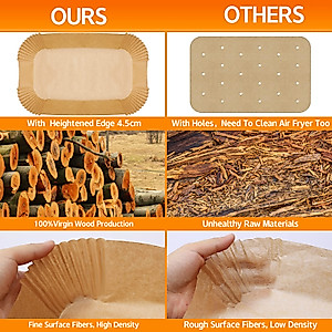 Air Fryer Liners For Ninja Smart XL Air Fryer,120Pcs Air Fryer Liners Disposable For Ninja FG551 6-in-1 Grill Air Fryer Parchment Paper Rectangular For Ninja Foodi Air Fryer Accessories Baking