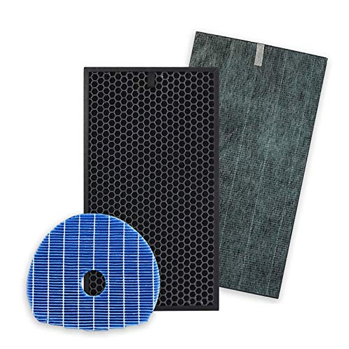 PUREBURG Replacement True HEPA Filter Set Compatible with Sharp KC-860U PlasmaCluster Air Purifier, Replaces Part FZ-C150HFU FZ-C150DFU FZ-C100MFU