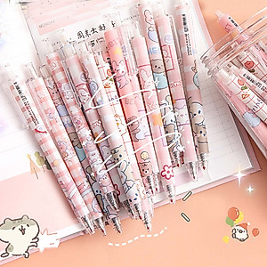 MLAFE Kawaii gel pen cute creative 30 packs black water pen Kawaii signature pen office pen cute school supplies (Style six)