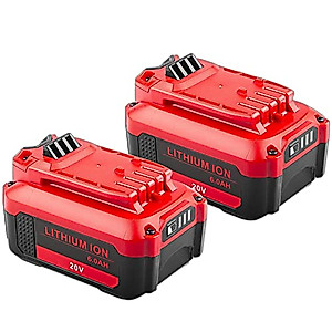 HERISKEER Replacement Battery 6.0 AH for Craftsman 20V Battery, V20 Series, Lithium-ion, 2-Pack, (CMCB204/ CMCB202)