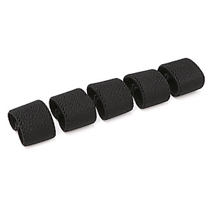 JASGOOD Nylon Canvas Web Belt Elastic Loop Keeper for 1.5inch Wide Belt 5 of Set(1.5 Inch Wide,Black)