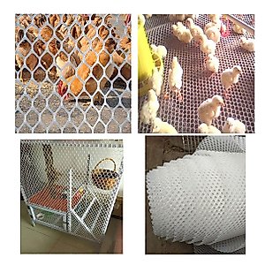MAGFYLY Chicken Wire Mesh Child Safety net, Staircase Balcony Anti-Fall net, Plastic Fence net, breeding net, Lawn Protection net, White, 1x4m (Color : Mesh0.8mm, Size : 19m)