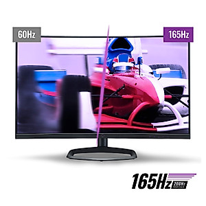 Cooler Master 27 Inch 16:9 Curved PC Gaming Monitor, Ultrawide Frameless Led Full HD 1080P Curve Screen 1500R VA Panel, HDMI 165Hz Built-in Speakers VESA Mounting Tilt & Swivel Adjustment AMD FreeSync
