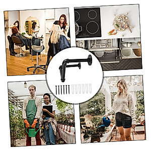 2 Sets Wall Mount Hanging Rack Towel Rack Industrial Towel Rack Hanging Towel Holder Multi-functional Storage Rack Towel Organizer Holder Storage Holder Retro Rack