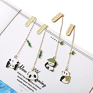 4 Pieces Panda Bookmark Cute Unique Mark pet Book Page Holder Bookmark for Male and Female Students Teachers School Home Office Reading Stationery,4 Kinds of Design