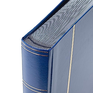 Lighthouse Hardcover Stamp Album Stockbook With 64 Black Pages, Blue, LS4/32
