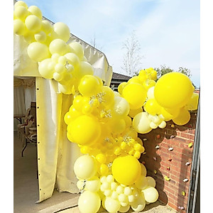Yellow Balloons, 100Pcs 12 inch Bright Yellow Latex Balloons Round Helium Balloons for Birthday Wedding Anniversary Sunflower Party Backdrop Decorations
