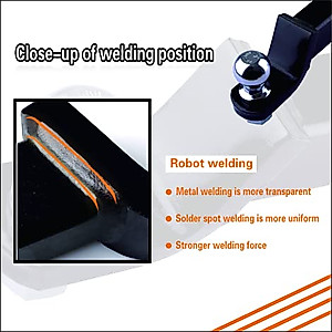 Trailer Hitch Ball Mount Towing Kit with Stabilizer and Silencer Pad Ball Pin Clip fits 2 inch Drop Receiver 6500lbs Class III