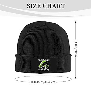 Trash Day Best Day Waste Management Garbage Truck Beanie Hat Women Knit Slouchy Hat Men Knitted Hat Skull Cap Black
