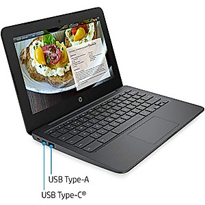 HP Newest Flagship Chromebook, 11.6" HD (1366 x 768) Display, Intel Celeron Processor N3350, 4GB LPDDR2, 32GB eMMC, Chrome OS, HD Graphics 500, 11A-NB0013DX, Ash Gray (Renewed)