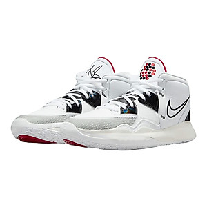 Nike mens Kyrie Infinity Basketball Shoe, White/Black/University Red/Photon Dust, 11