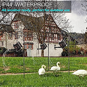 Solar Lights Outdoor for Garden - Watering Cans Crackle Metal Solar Yard Garden Stake Lights - Waterproof LED Lights for Garden,Lawn,Patio or Courtyard