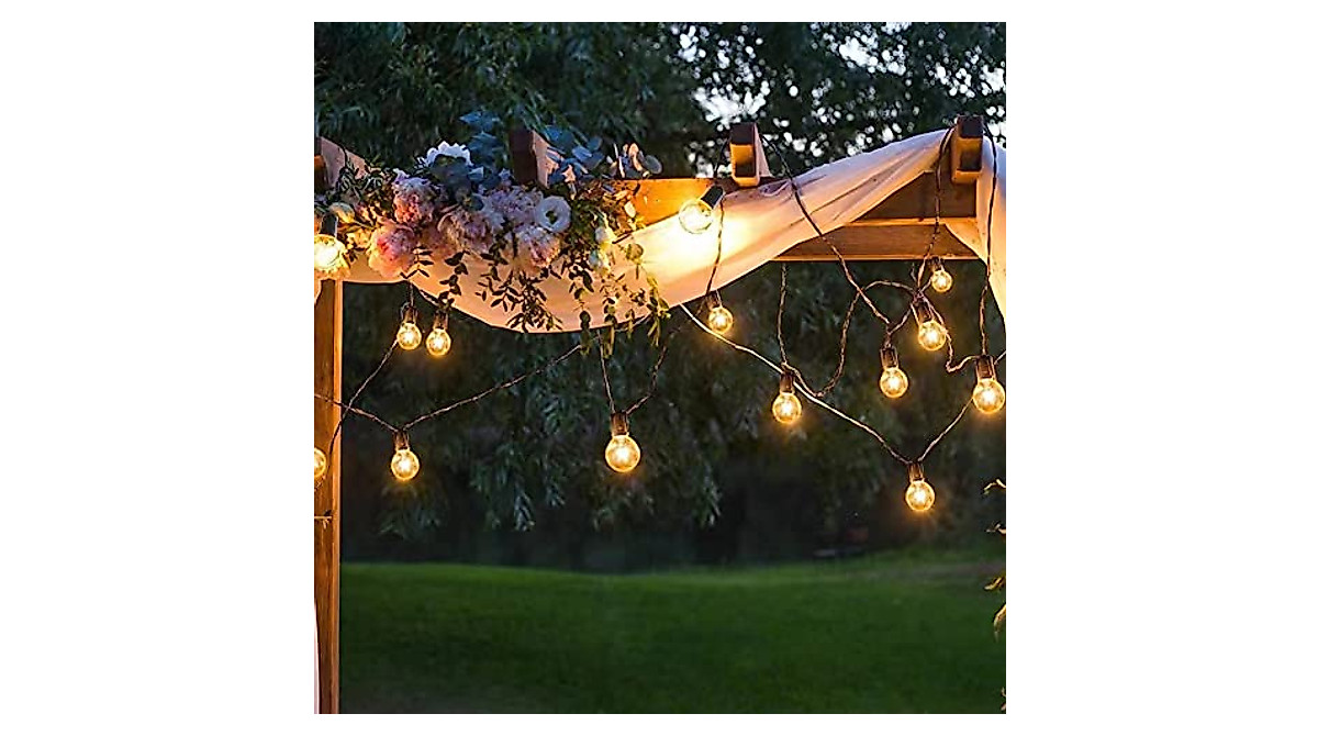 FRIXCHUR 49 FT Outdoor String Lights - Waterproof & Connectable