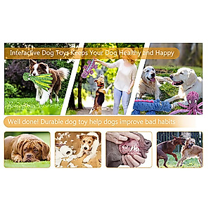 Topnique Dog Squeaky Toy Set - Octopus and Crocodile Design, 2-Pack, Durable Plush Toys for Large Dogs, Interactive Play, Sturdy, Soft, and Crinkly, Ideal for Small to Large Dogs (Green & Purple)