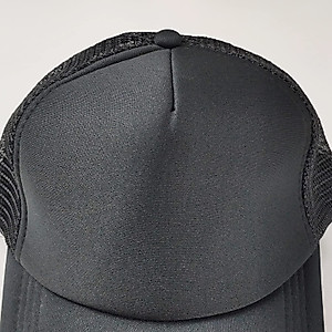 OAKFARM 12 Pack Sublimation Hats for Men Blank Trucker Hats Bulk SnapBack Mesh Women Baseball Caps DIY Custom Pure Black