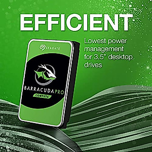 SEAGATE Barracuda Pro SATA HDD 10TB 7200RPM 6Gb/s 256MB Cache 3.5-Inch Internal Hard Drive for PC Desktop Computers System All in One Home Servers DAS (ST10000DM0004) (Renewed)